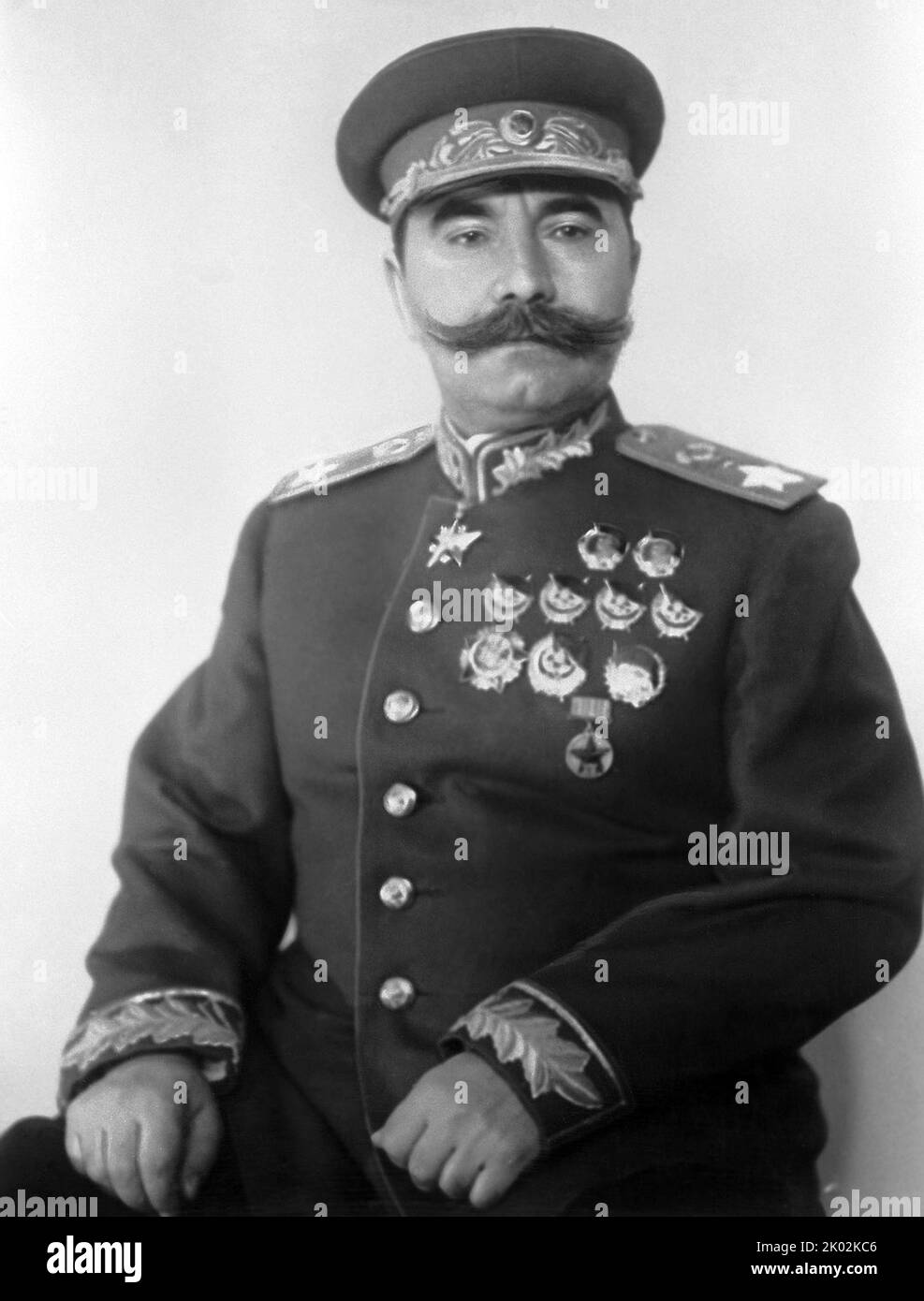 Semyon Mikhailovich Budyonny (1883 - 1973); Soviet military leader, one ...