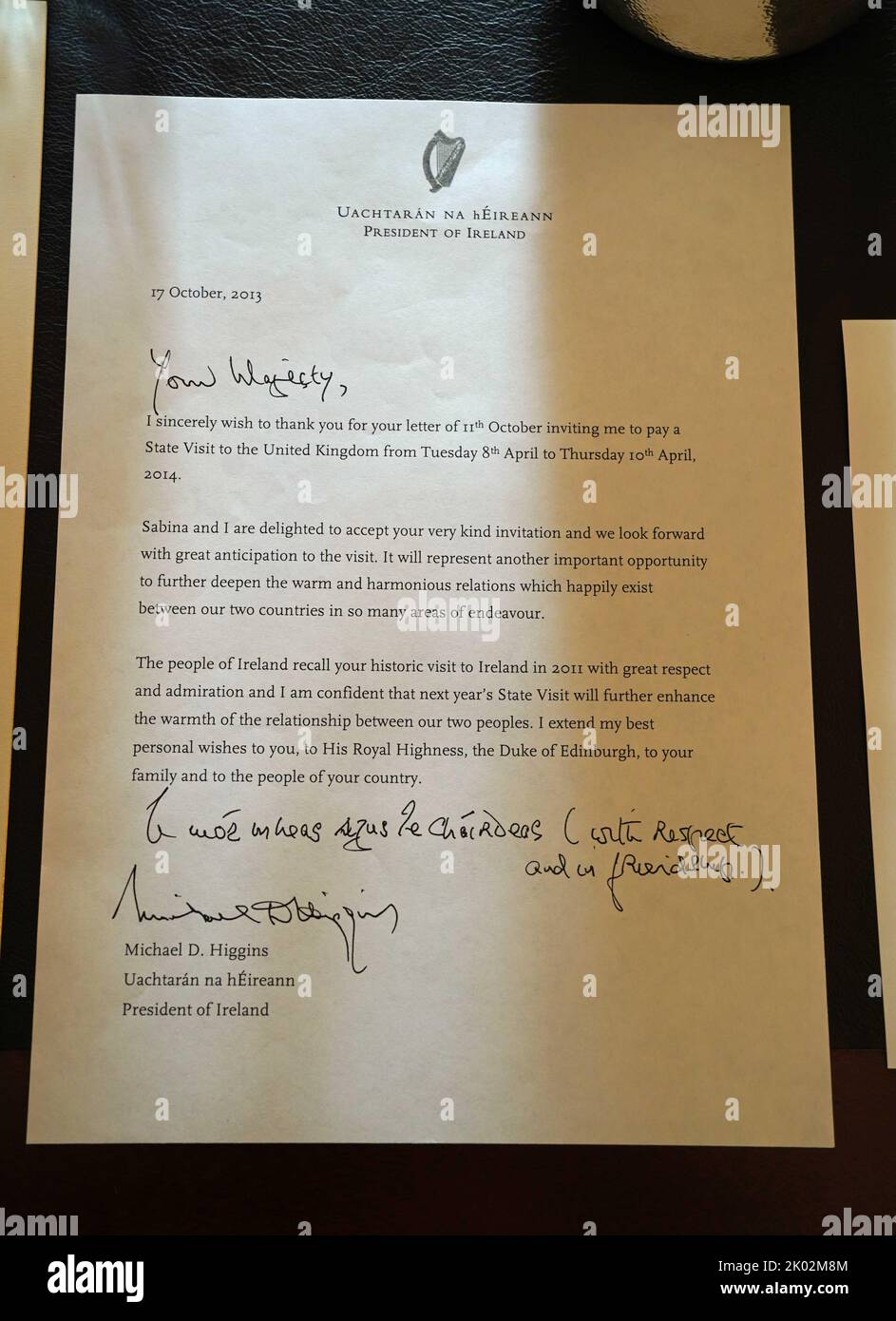 Michael D Higgins Iran Letter