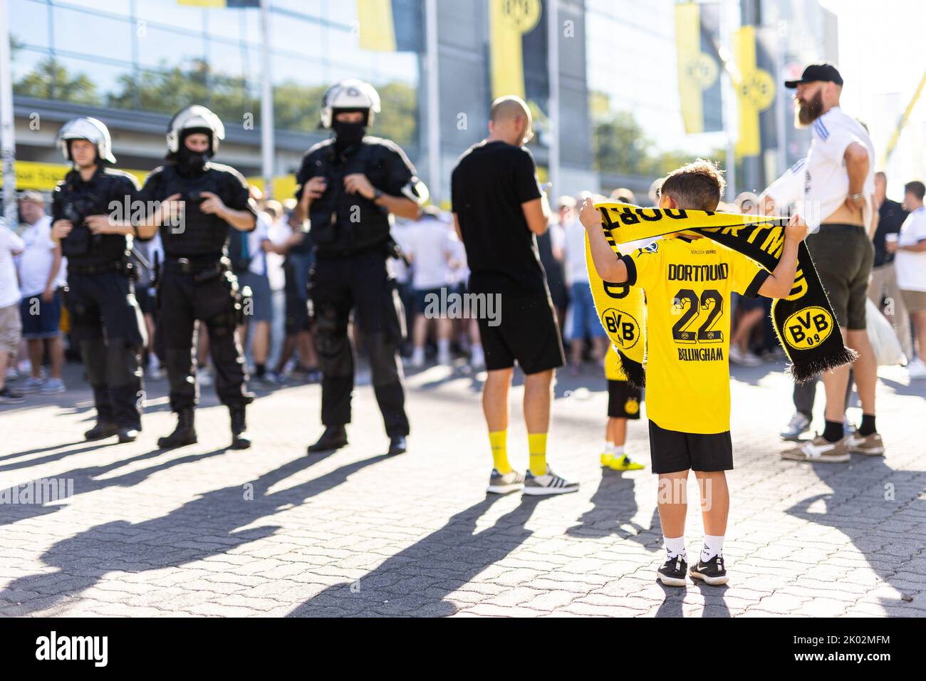 Dortmund, Germany. 06th, September 2022. A Dortmund fans seen in front ...