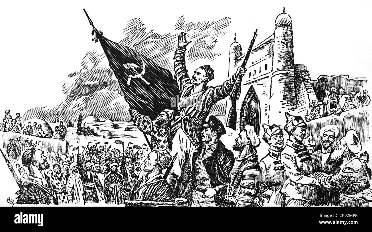 The struggle to strengthen Soviet power in Turkestan in 1920 Stock ...