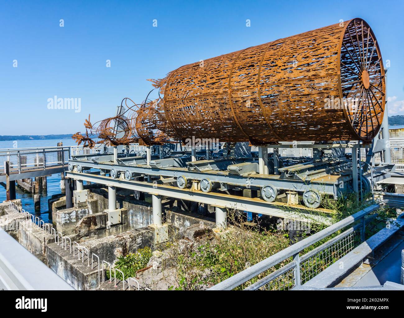 Public outdoor are at Dickman Mill Park in Ruston, Washington Stock ...