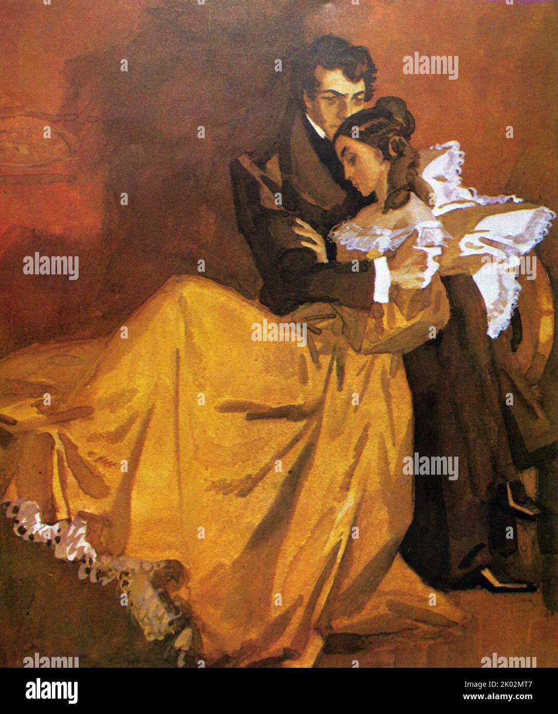 Illustrations by Vladimir Panov to 'Masquerade' a verse play written in ...