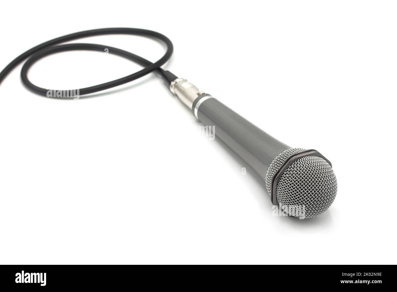 Microphone isolated on white background with copy space Stock Photo - Alamy