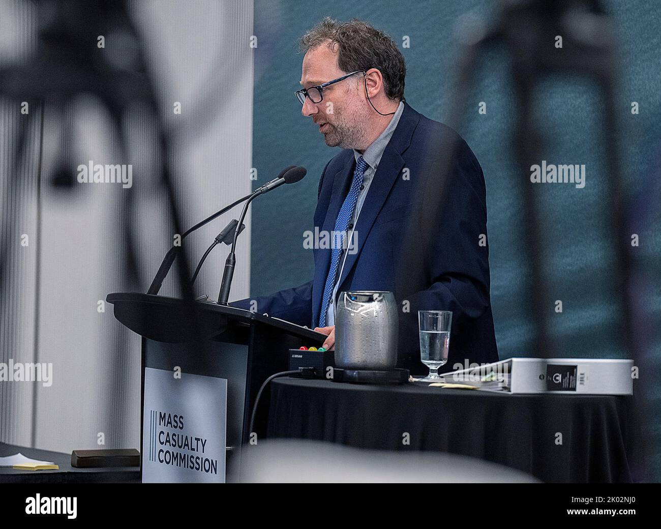Commission counsel Jamie Van Wart questions Deputy Commissioner Brian ...