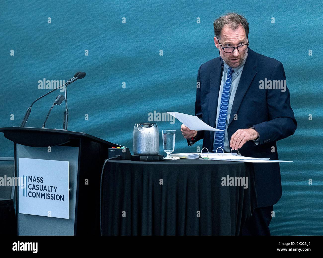 Commission counsel Jamie Van Wart prepares to question Deputy ...