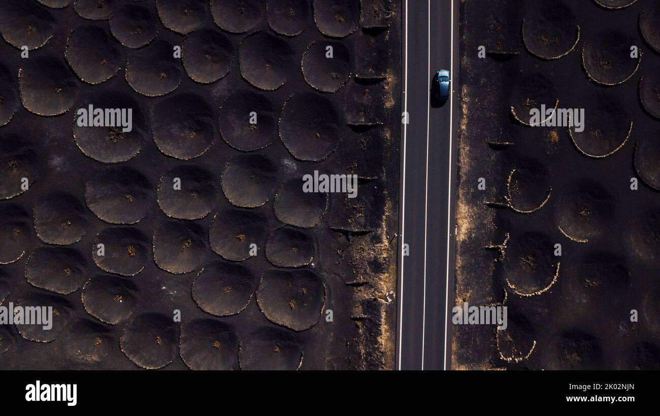 Car traveling concept aerial drone hi-res stock photography and images ...