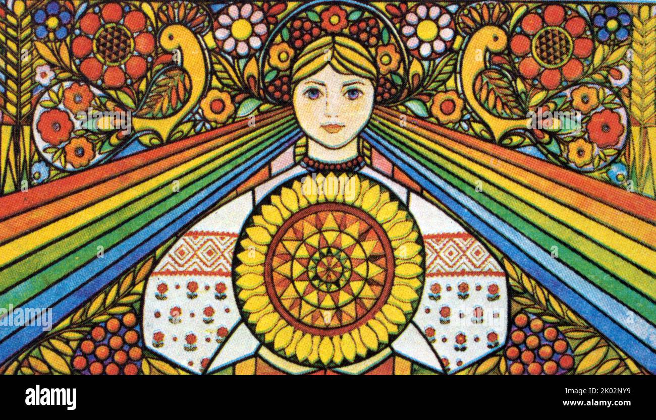 Welcome! Stained glass sketch. Watercolour, gouache, ink. Nadya ...