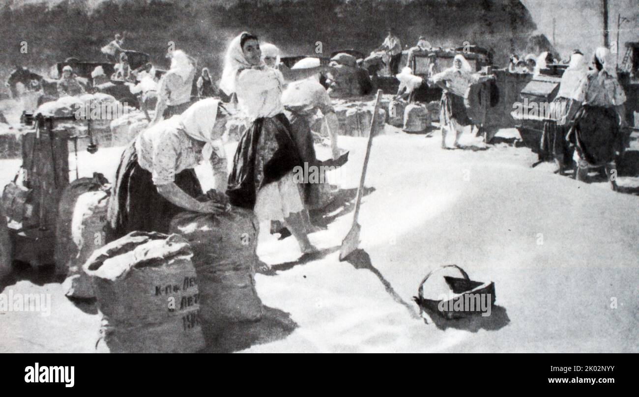T. Yablonskaya. Bread. Oil. 1949 Stock Photo - Alamy