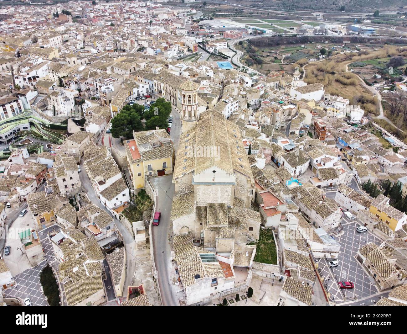 An aerial view of Murcia cityscape with pale buildings in Spain Stock ...