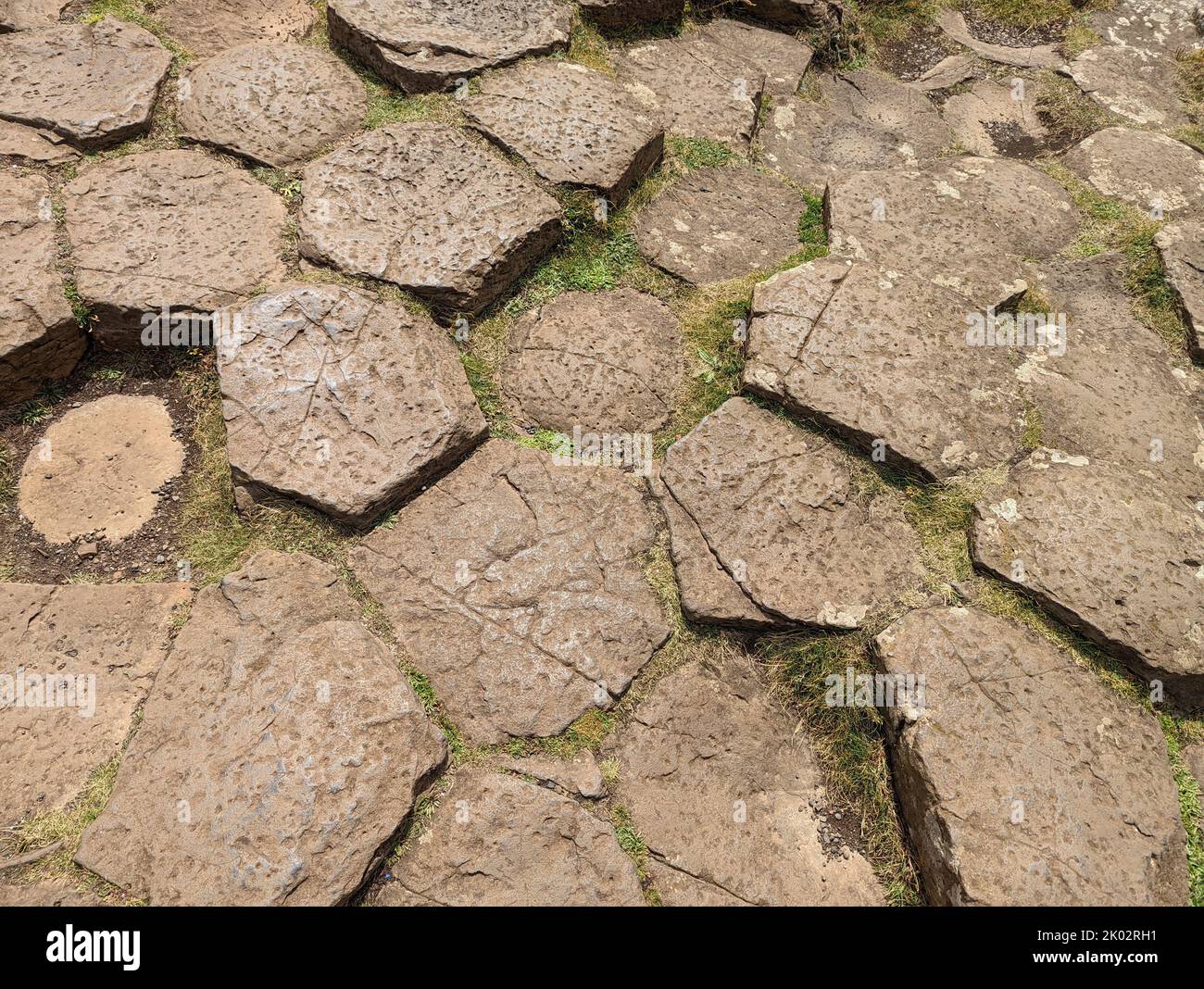 A surface of the top of basalt columns Stock Photo - Alamy