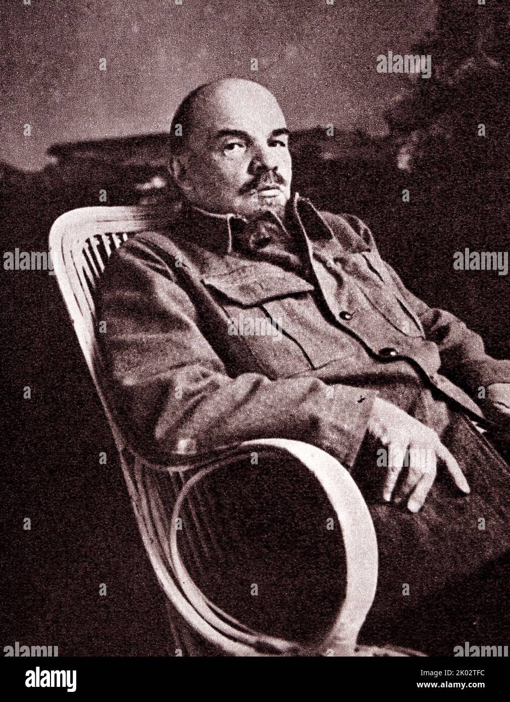Vladimir Lenin in his office in Gorki. 1922, early August. Gorki town ...