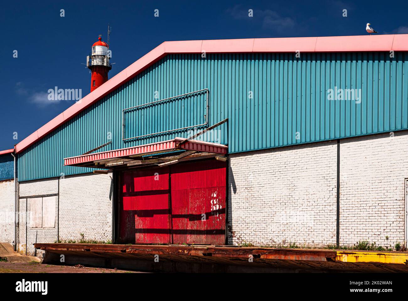 Port area in Ijmuiden, Netherlands Stock Photo - Alamy