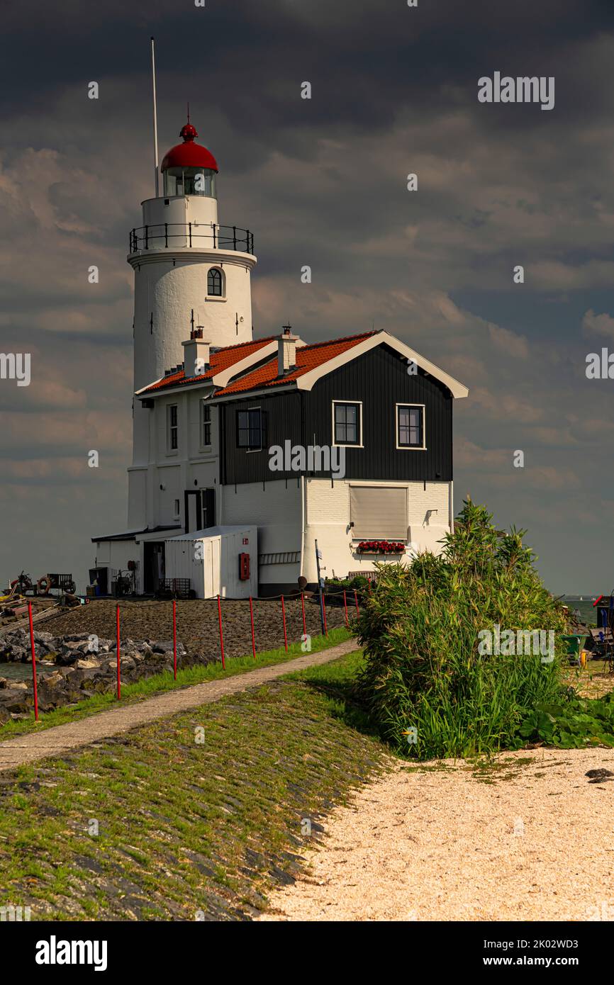 Marks Lighthouse, Marker Sea, Waterland, Netherlands Stock Photo - Alamy