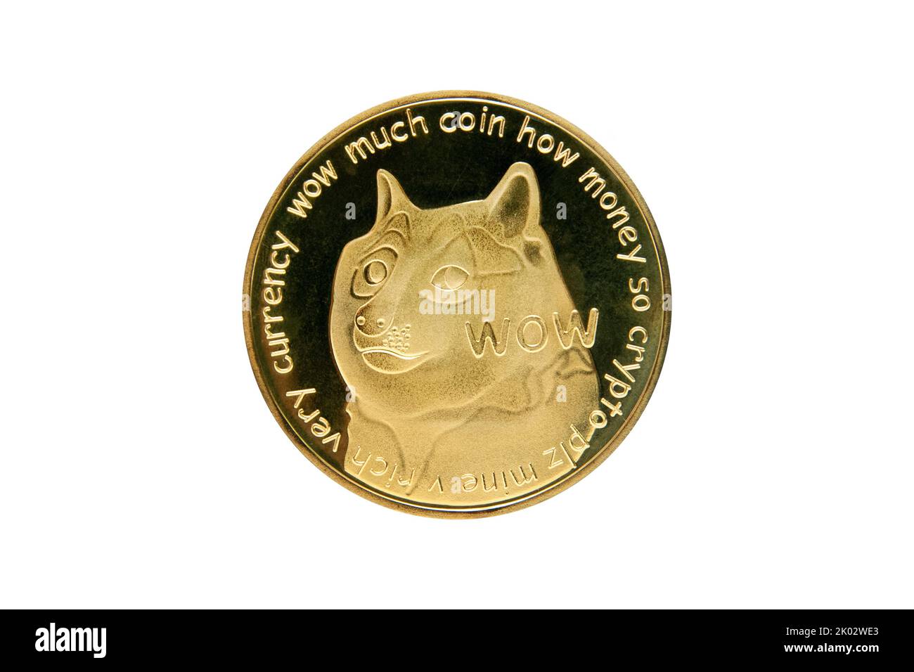 The Dogecoin isolated on a white background Stock Photo - Alamy