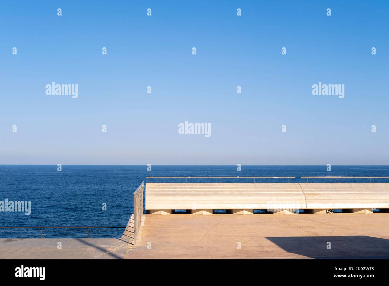 Plaza Rosa dels Vents on the Mediterranean coast of the city of ...