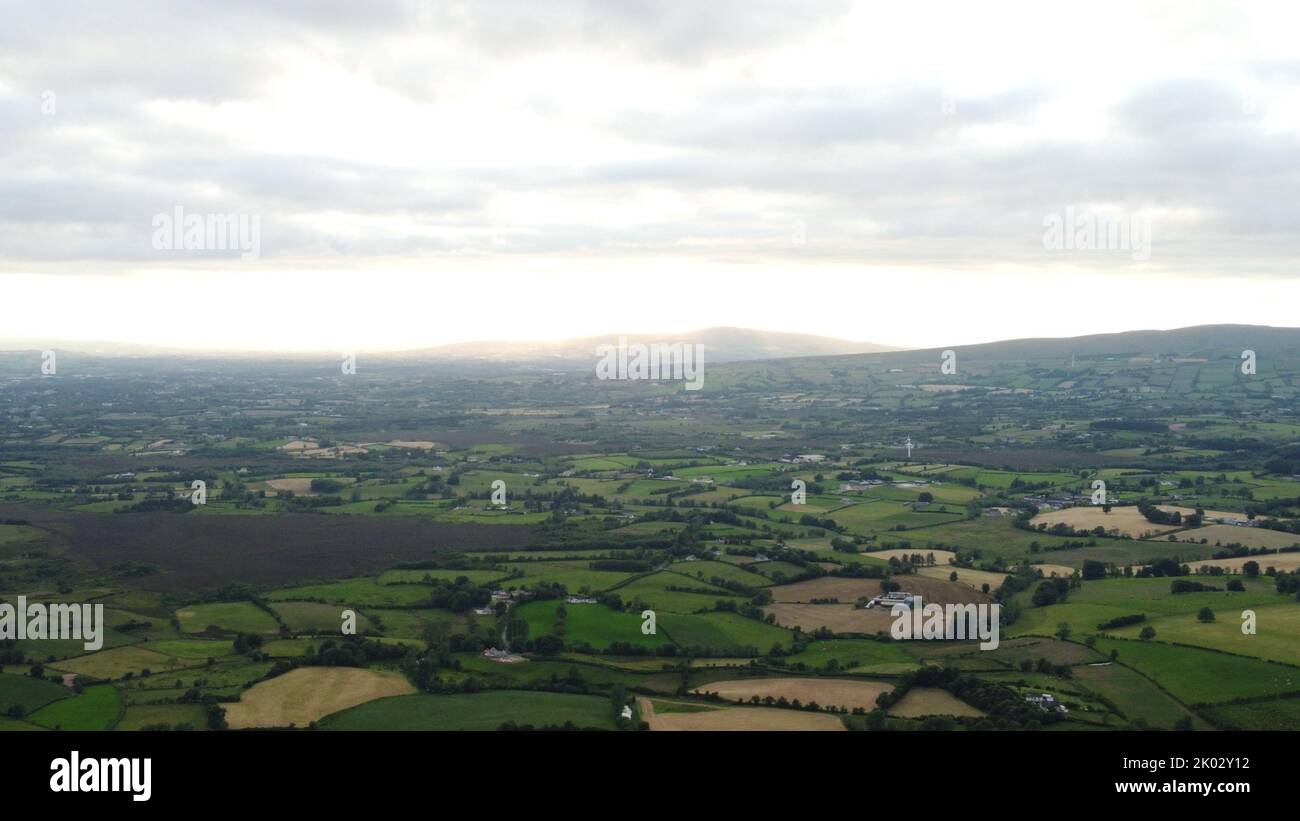 An aerial view of the countryside landscape in Ireland Stock Photo - Alamy