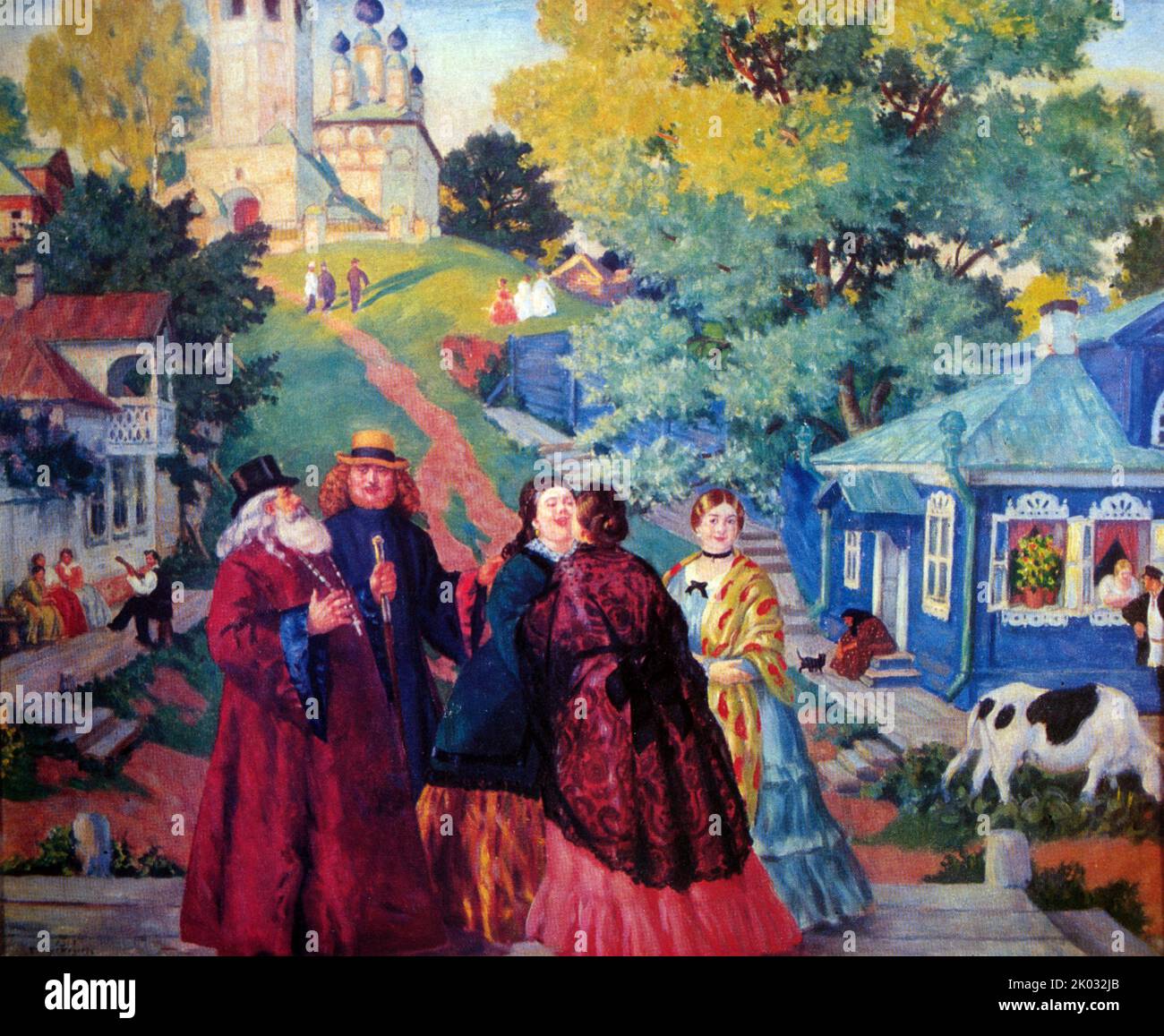 Easter day. 1917. by Boris Kustodiev Stock Photo - Alamy