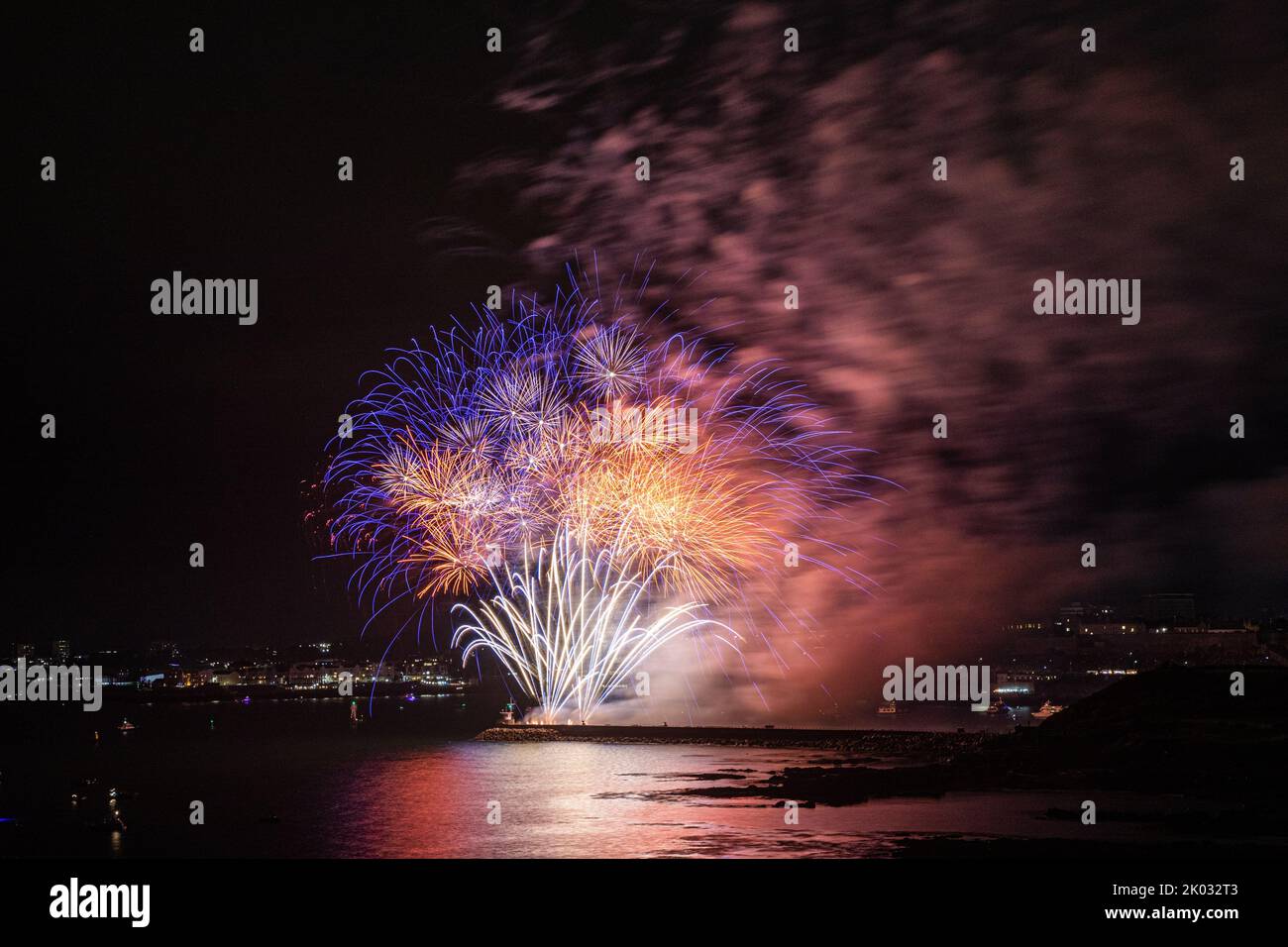 A colorful firework display from the 2021 British firework ...