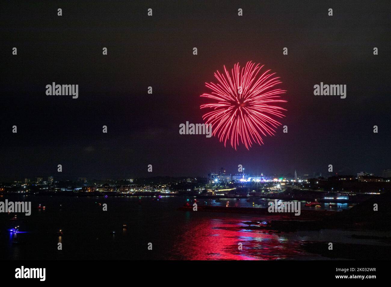 A colorful firework display from the 2021 British firework ...