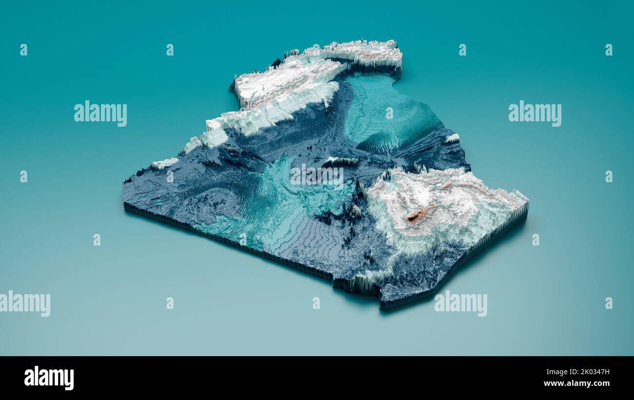 Algeria relief map hi-res stock photography and images - Alamy