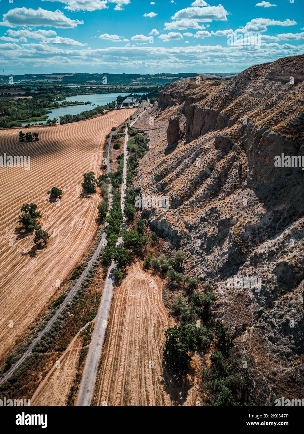 An aerial view of rural landscape in Rivas-Vaciamadrid, Spain Stock ...
