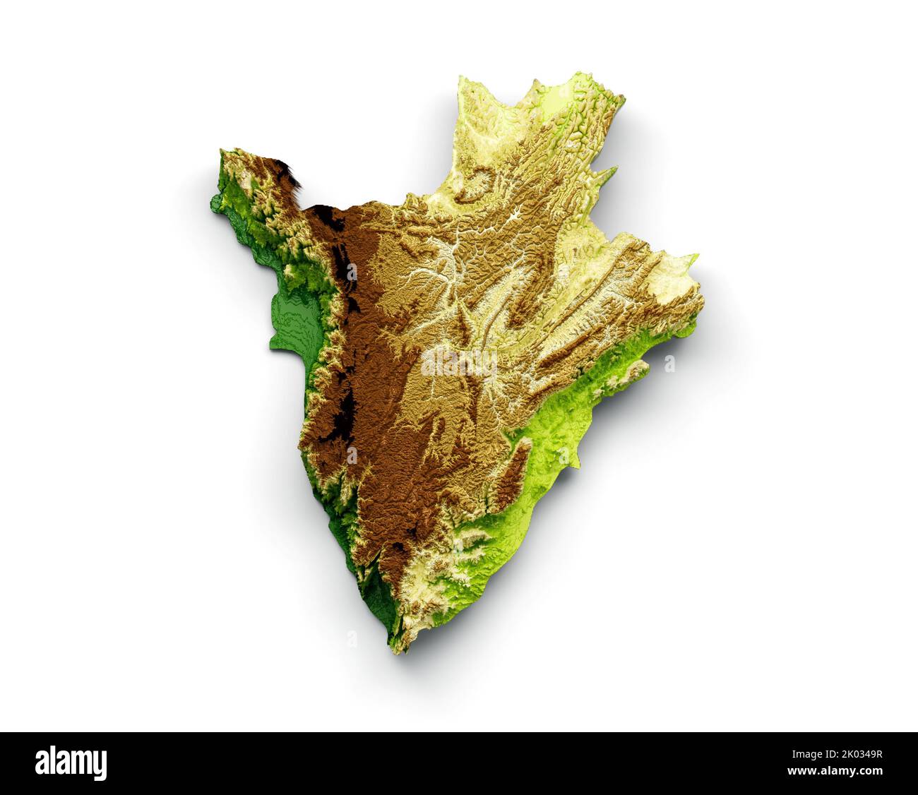 Burundi relief map hi-res stock photography and images - Alamy