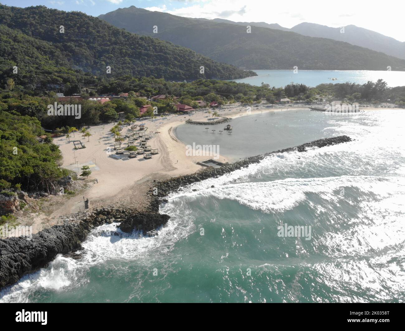 An aerial view of tropical resort in Labadie, Haiti Stock Photo - Alamy