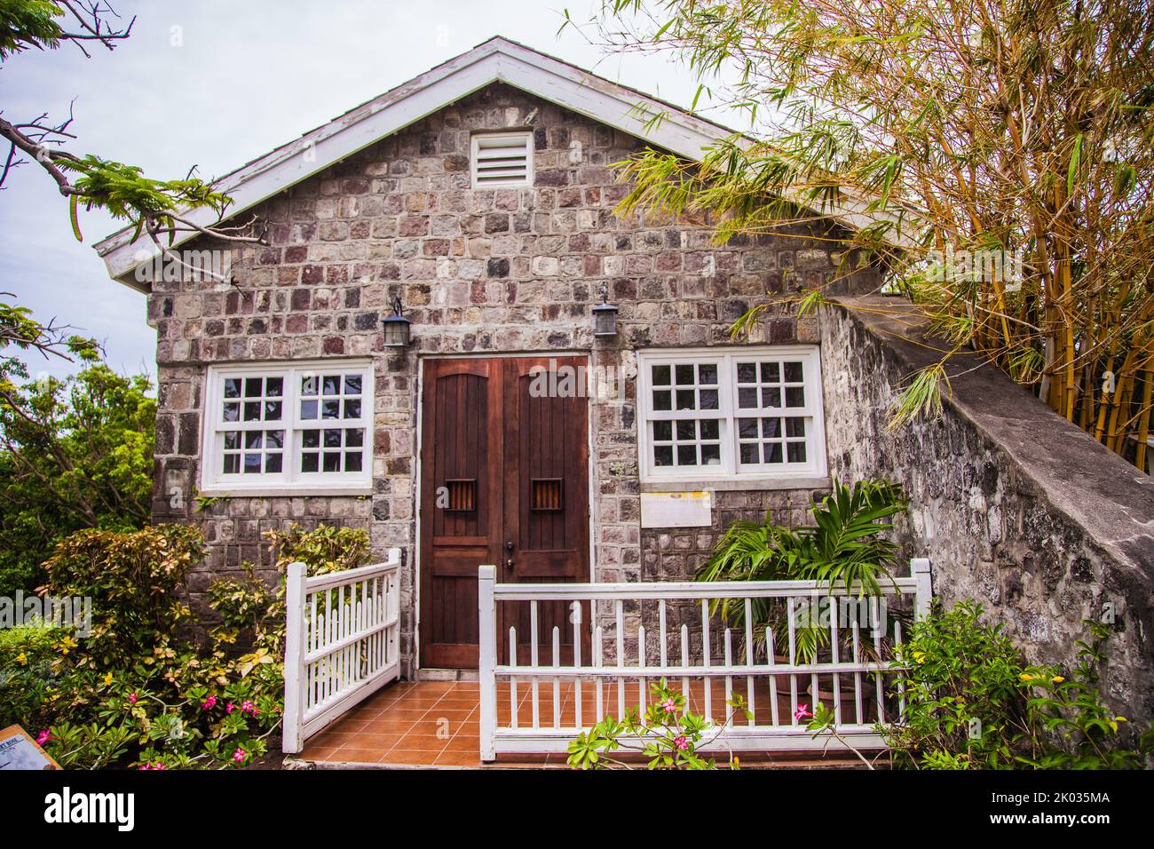 An exterior of an old colonial house Stock Photo - Alamy