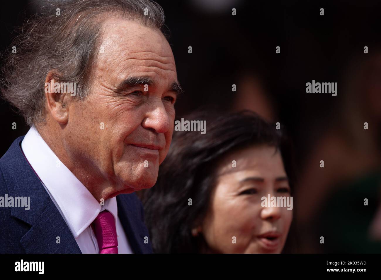 Oliver Stone, Sun-jung Jung attend the "Nuclear" red carpet at the 79th ...