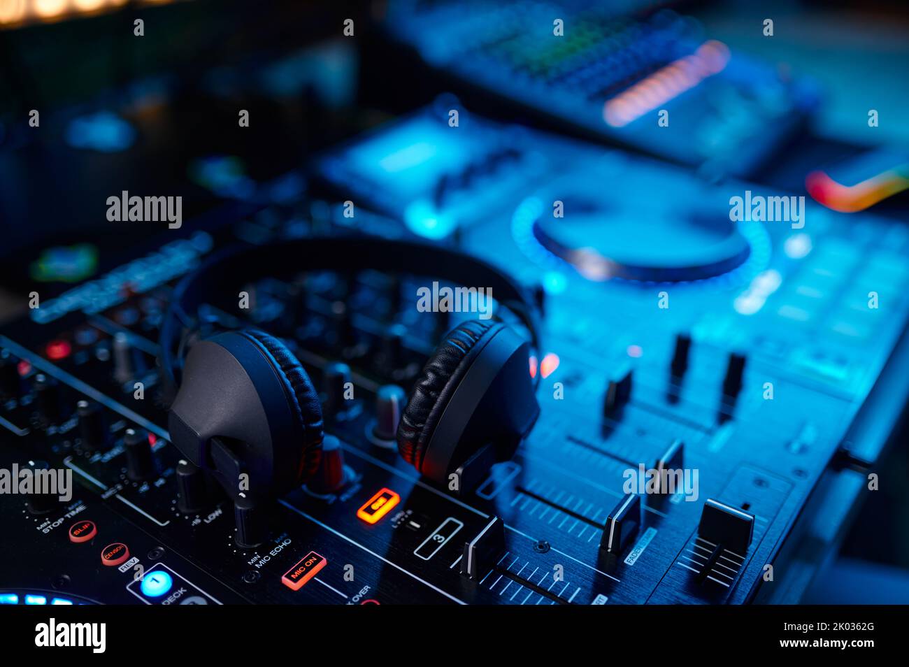 Closeup sound mixer console at recording studio Stock Photo - Alamy