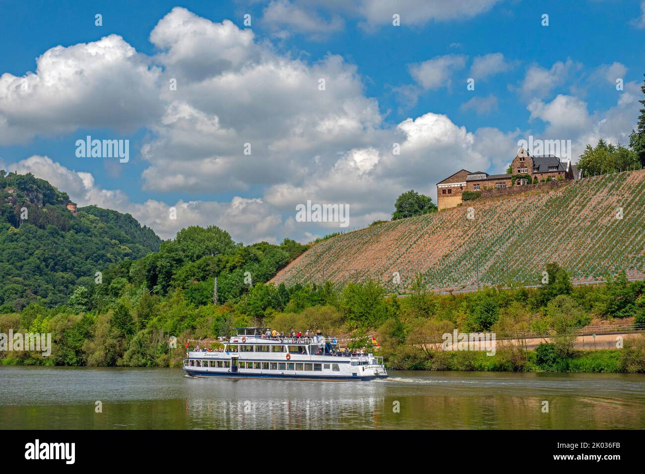 Passenger ship on the saar near serrig hi-res stock photography and ...