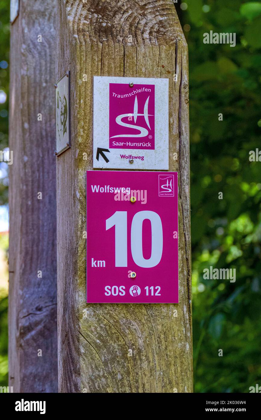 Sign in Wolf Park Werner Freund, Merzig, Saar, Saarland, Germany Stock ...