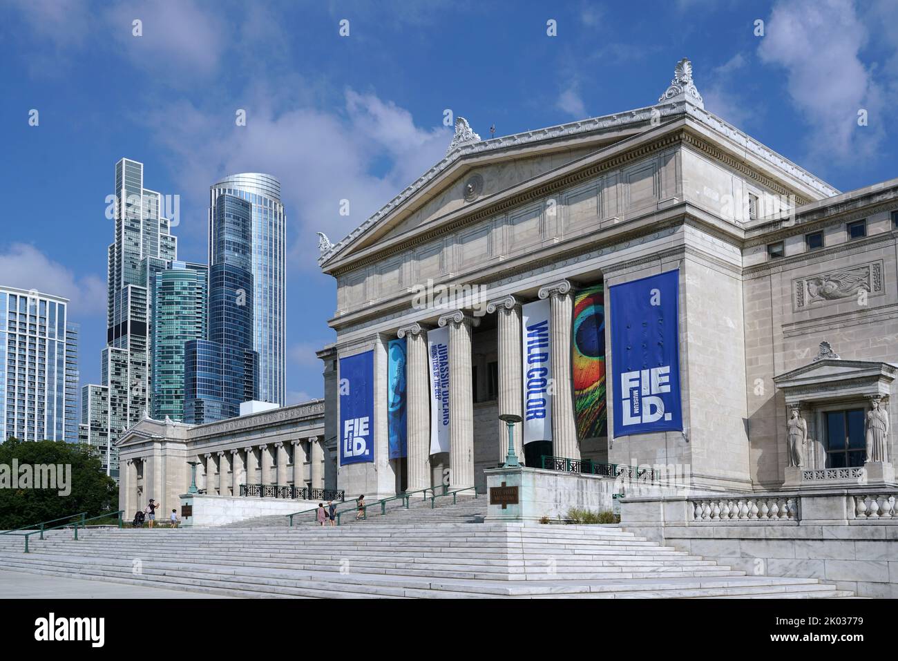 Chicago, USA - August 2022: The classical architecture of the Field ...