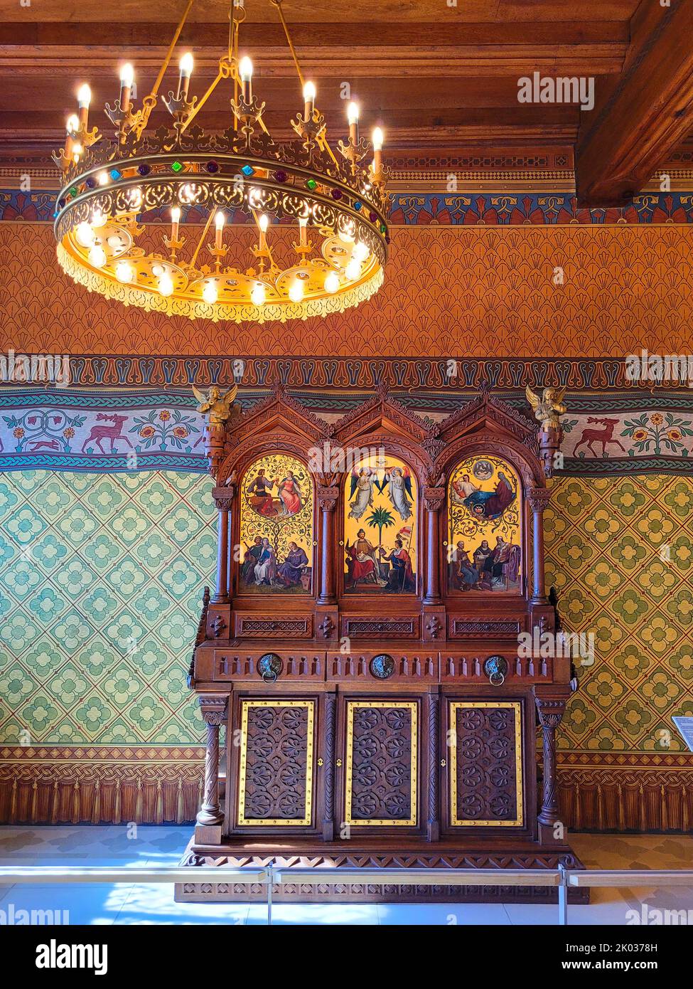 Singers' Hall at Wartburg Castle near Eisenach, Thuringia, Thuringian ...