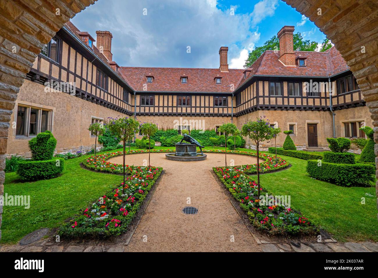 Cecilienhof Palace in the New Garden Landscape Park in English country ...