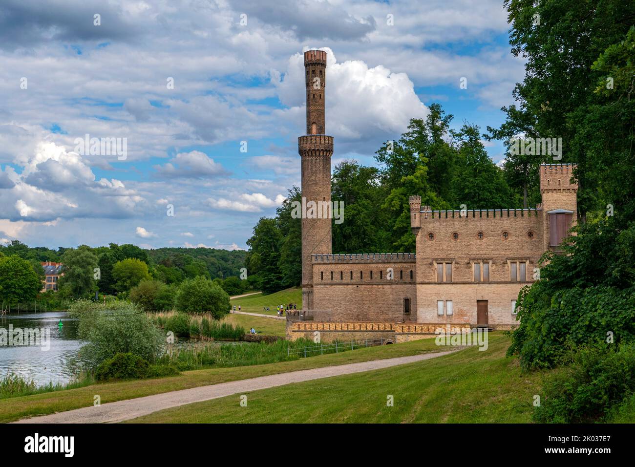 Steam Engine House at Park Babelsberg, Potsdam, Brandenburg, Germany ...