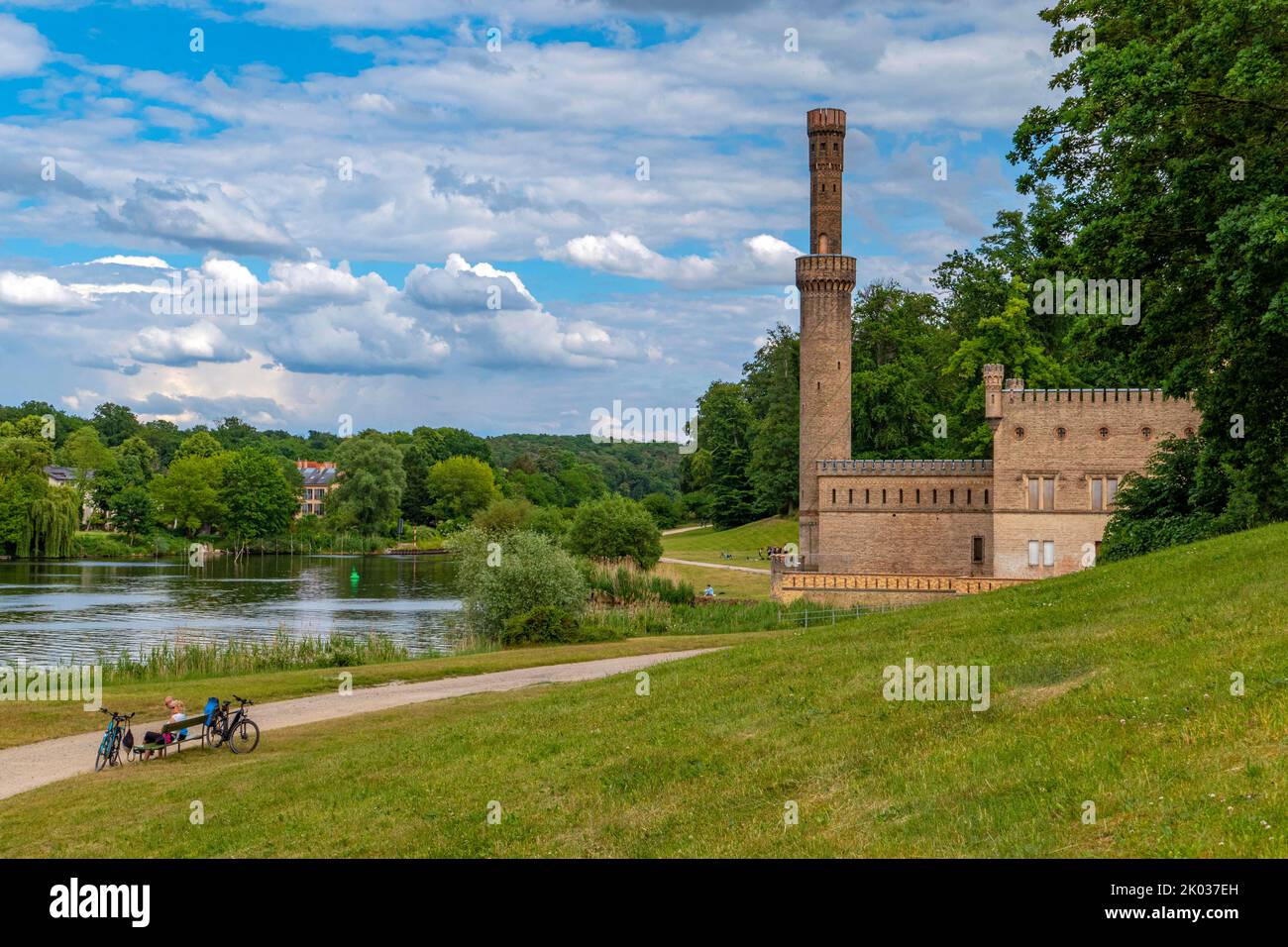 Steam Engine House at Park Babelsberg, Potsdam, Brandenburg, Germany ...