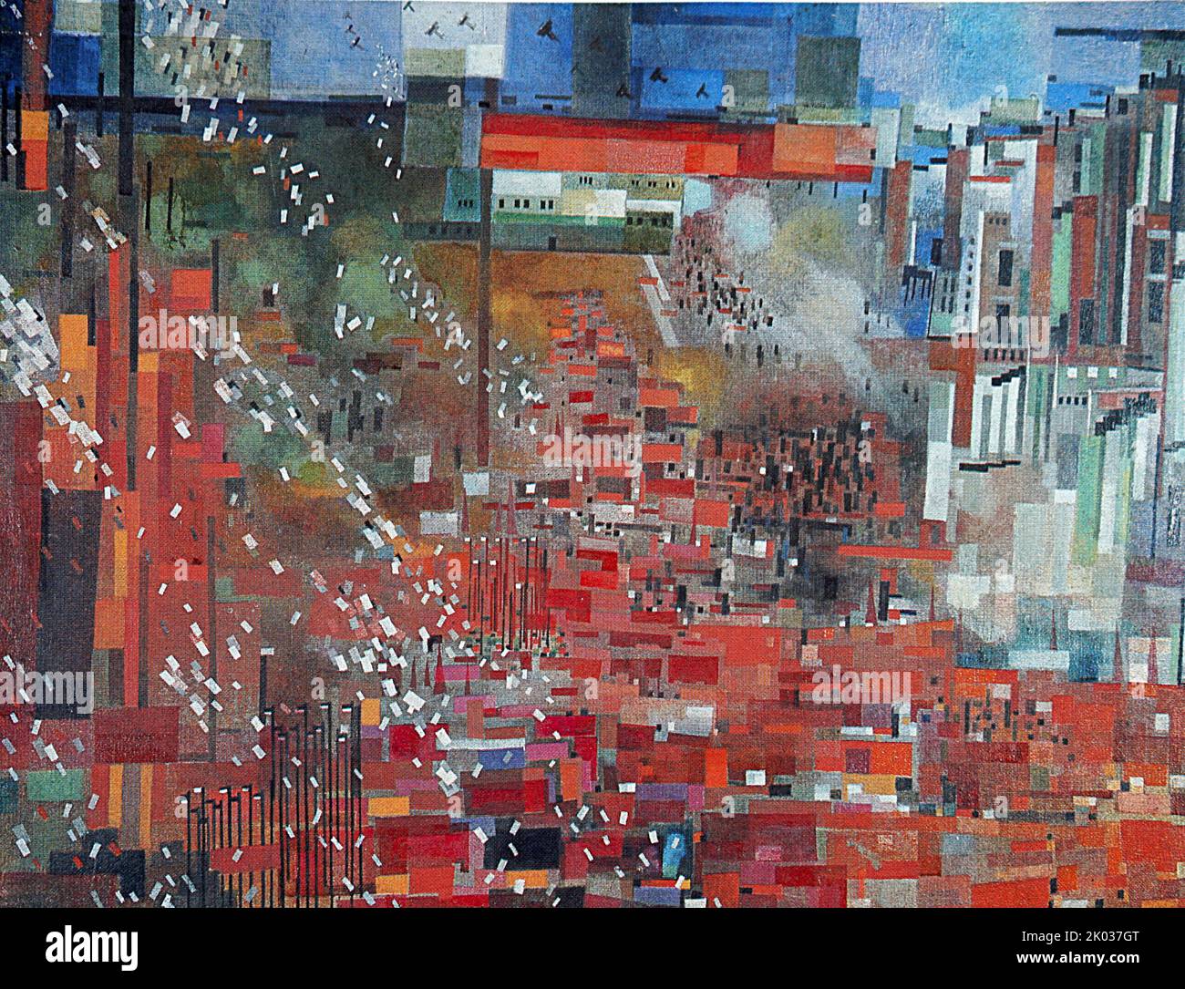 V. V. Kuptsov. 1st May. 1929. Soviet Russian propaganda art Stock Photo ...