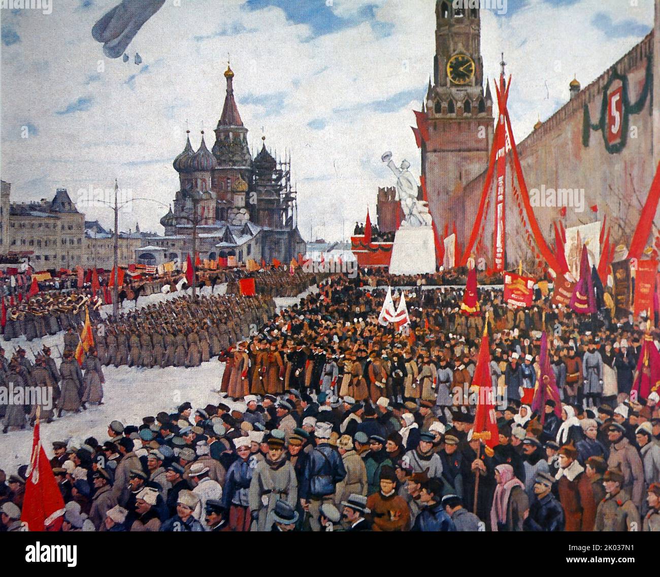 Demonstration on Red Square in Moscow on May 1, 1923. Photography ...