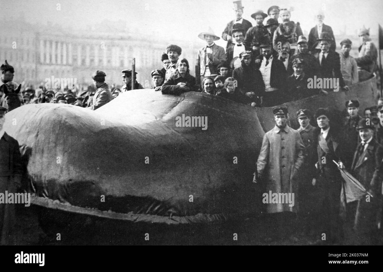 The "Entente in kalosha (a shoe)" propaganda car of the "Red Triangle ...