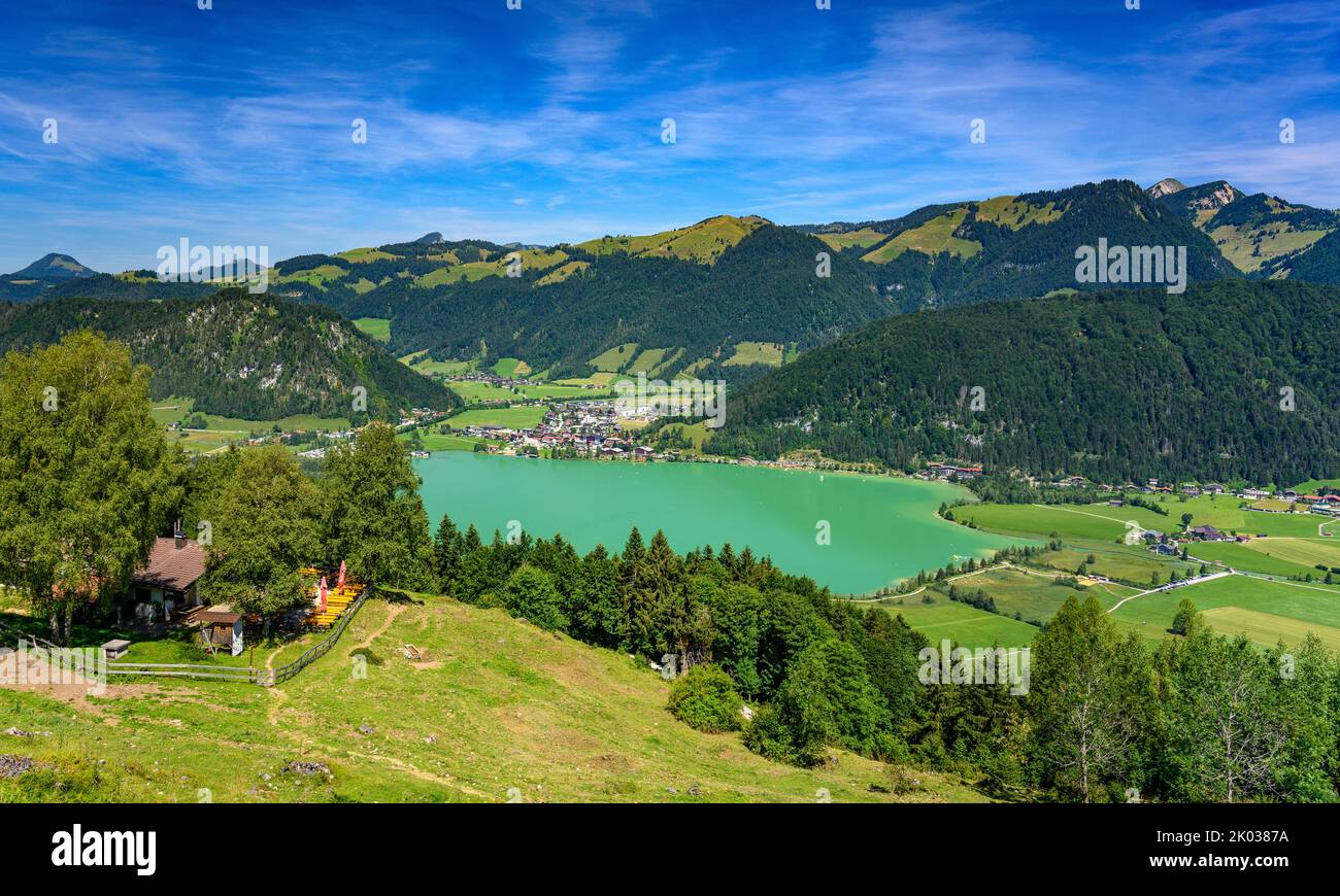 Walchsee with view of village hi-res stock photography and images - Alamy