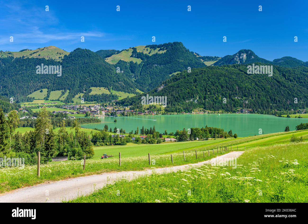 Walchsee with view of village hi-res stock photography and images - Alamy