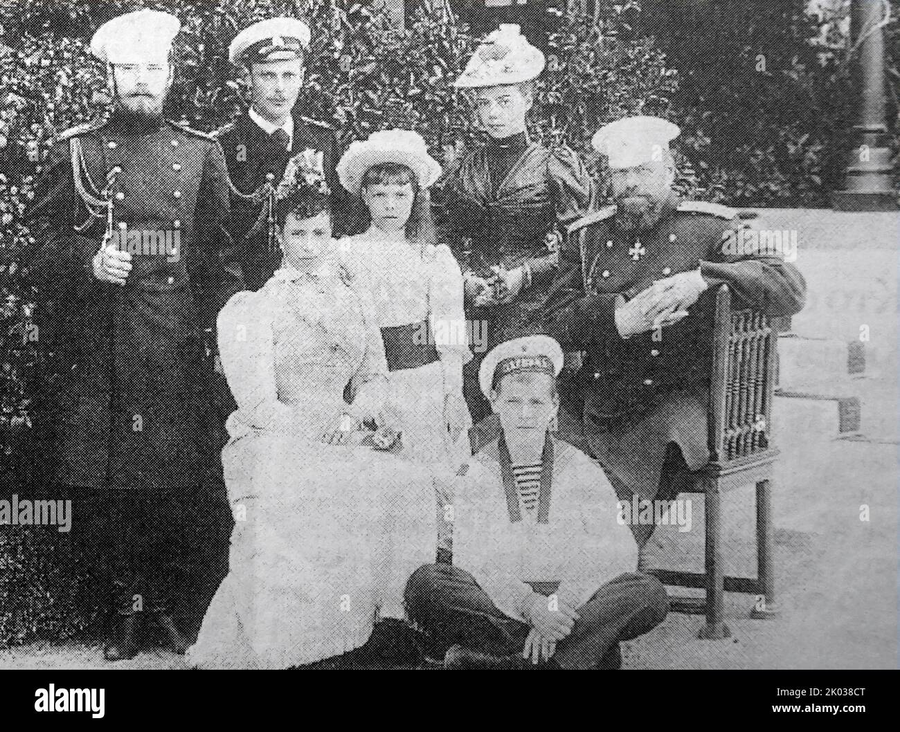 Emperor Alexander III with his wife and children Stock Photo - Alamy