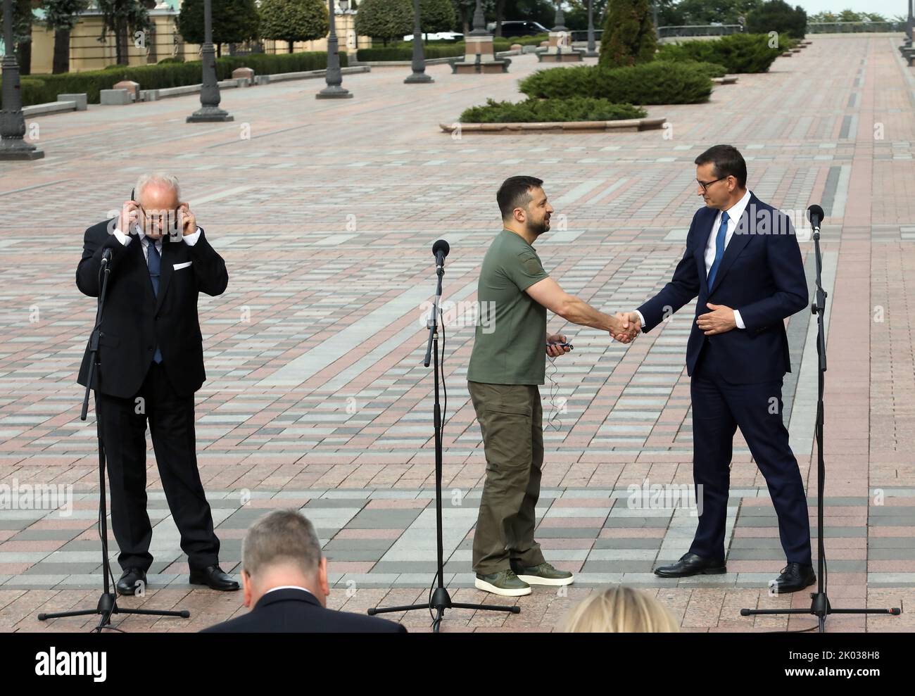 KYIV, UKRAINE - SEPTEMBER 9, 2022 - President of the Republic of Latvia ...