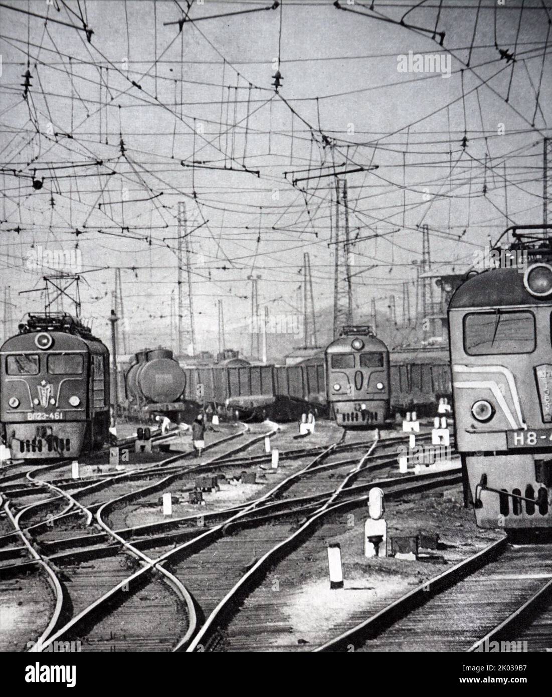 Soviet Russian network of railways. 1960 Stock Photo - Alamy