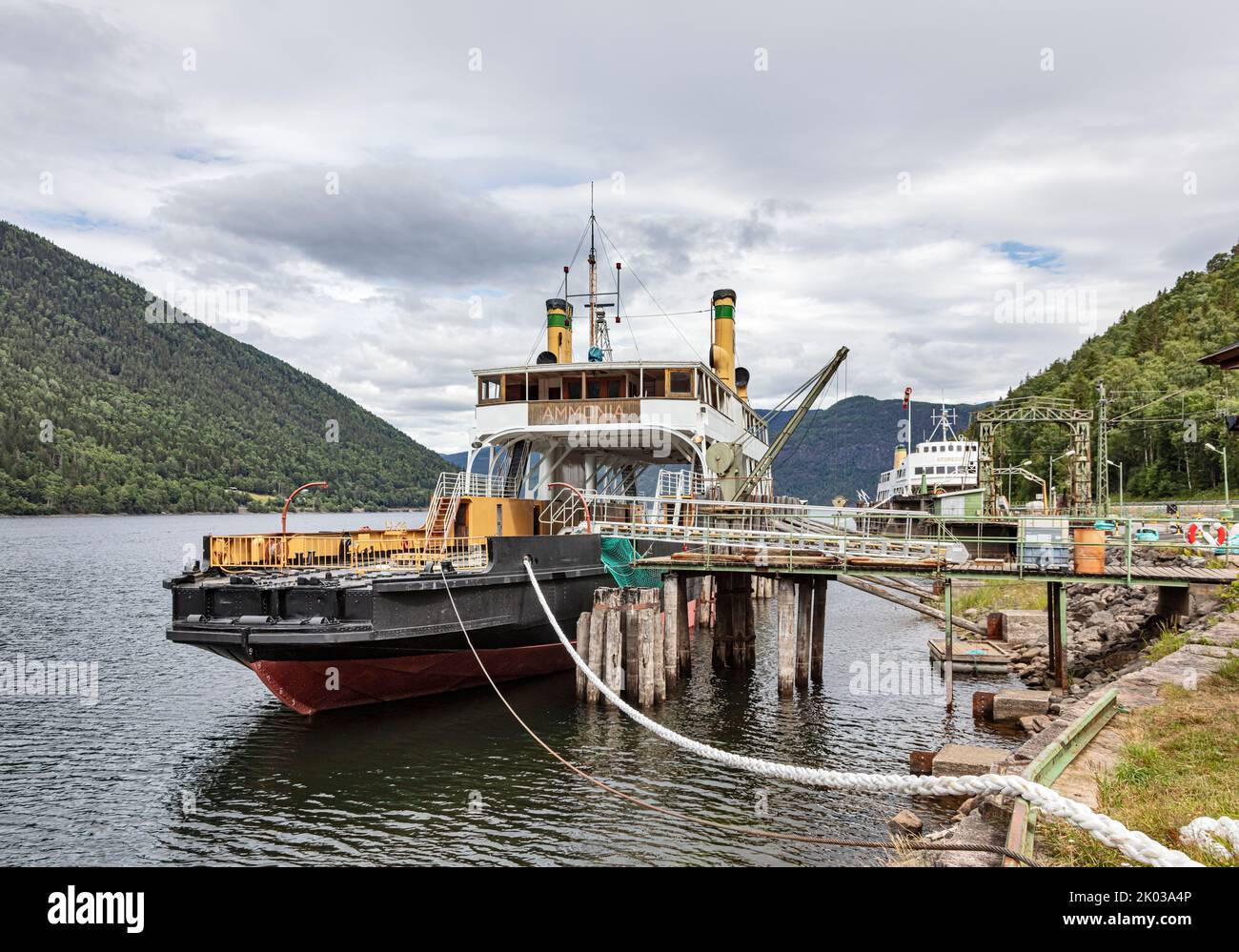 Norway, Vestfold og Telemark, Rjukan, Mæl, railroad station, rail ...