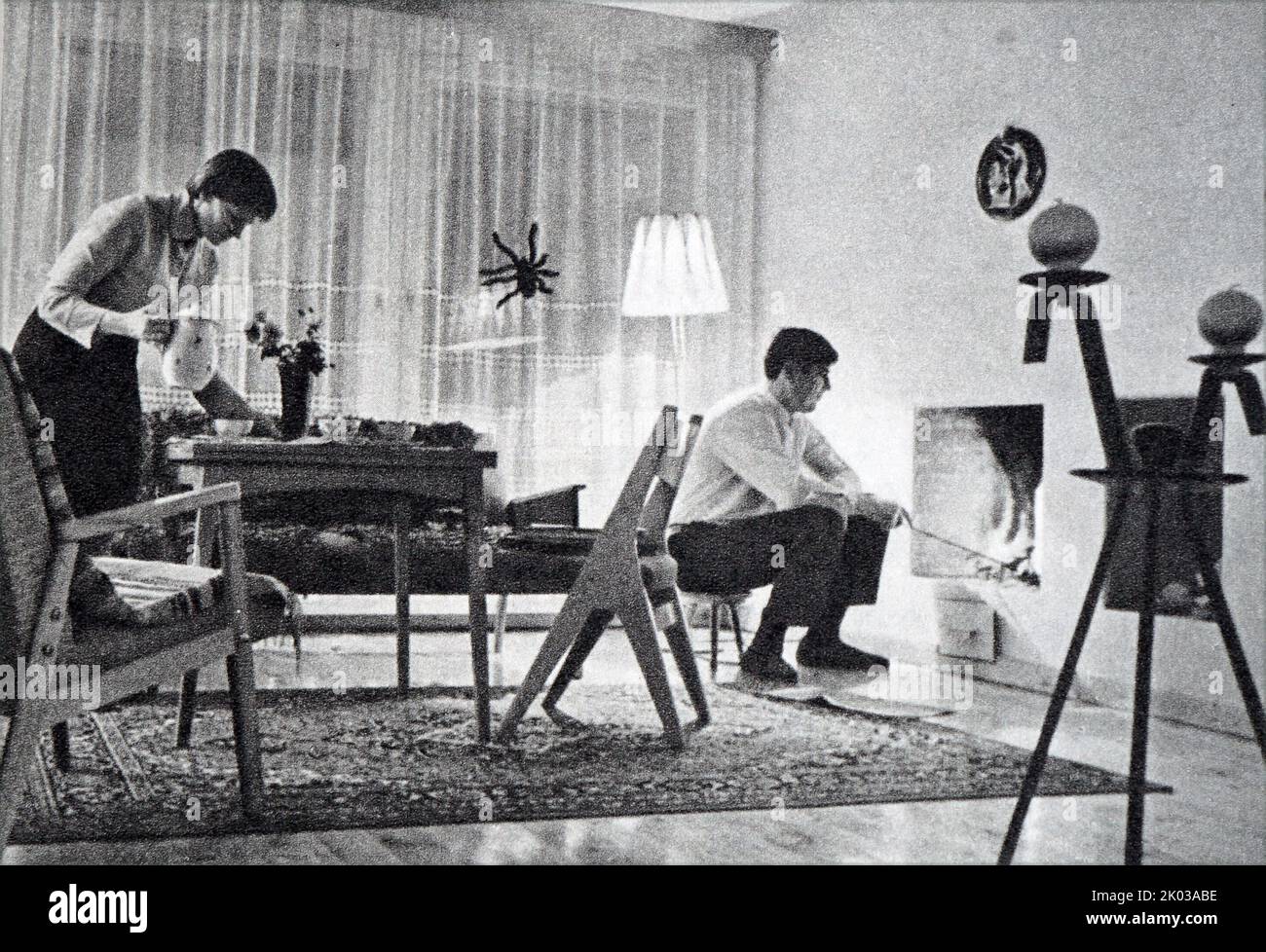 Modern soviet home, (apartment) 1965 Stock Photo - Alamy