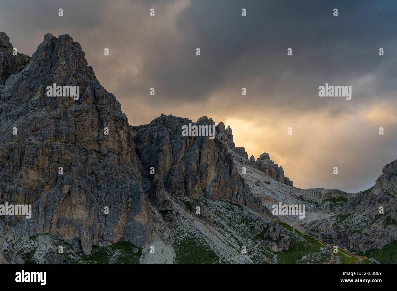 Sunset in the Dolomites Stock Photo - Alamy
