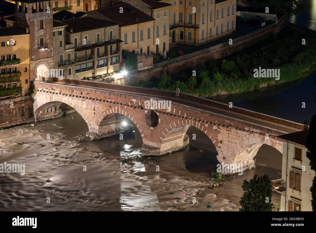 Ponte pietra on adige river hi-res stock photography and images - Alamy