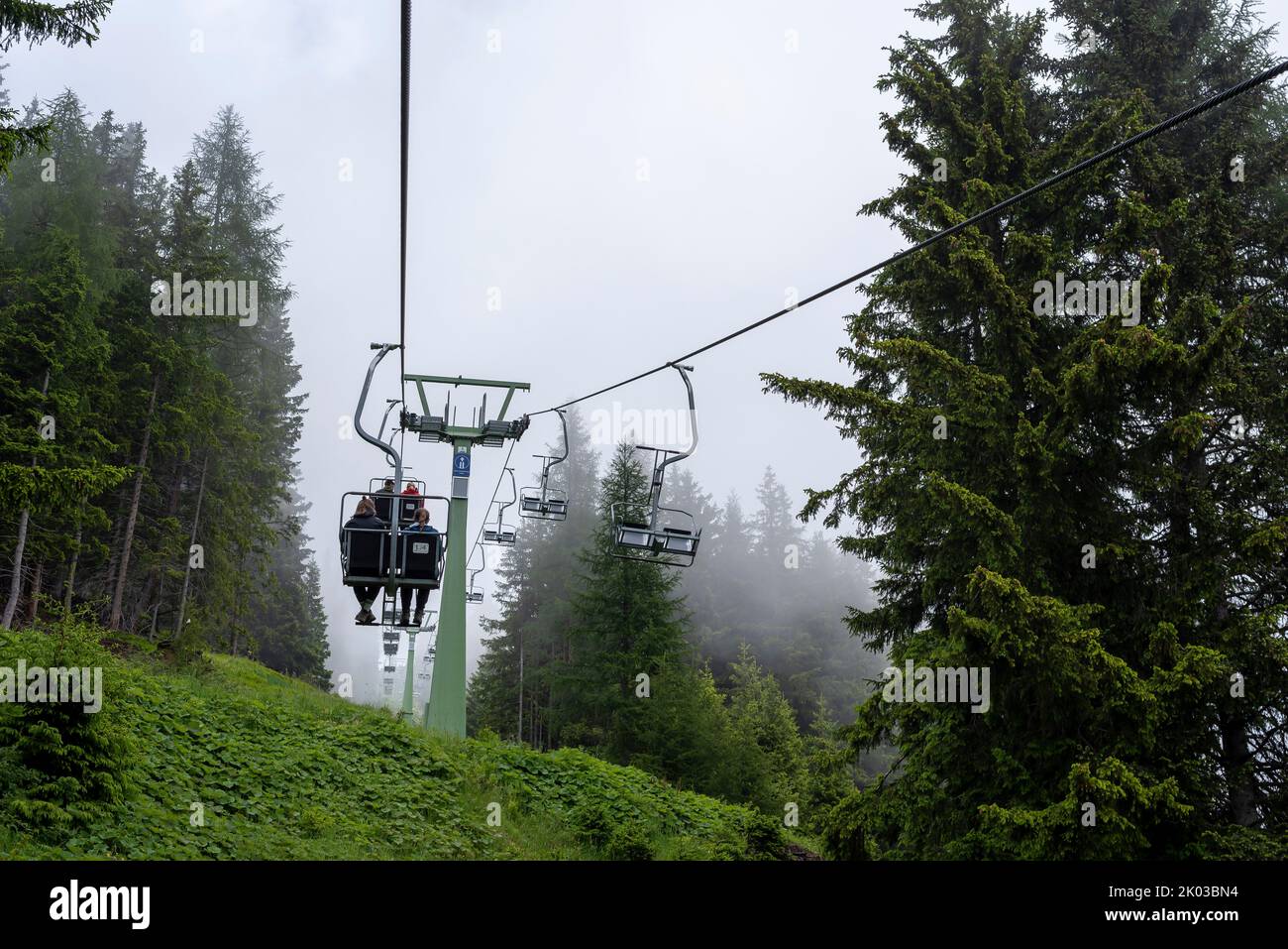 Chairlift, fog, Venet mountain railroads, European long-distance hiking ...